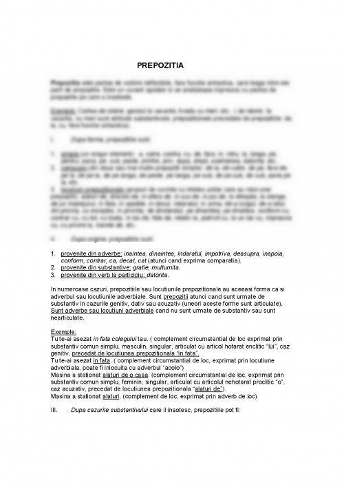 Referat: Prepoziția (#328023)