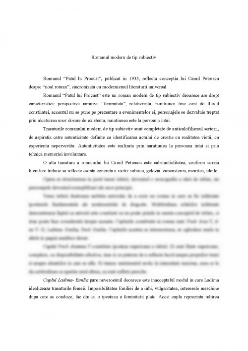 Referat: Romanul modern de tip subiectiv (#328080)