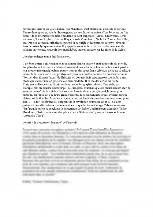 Referat: Ion Minulescu Le Poete Qui A Apporte La Boheme De Paris A ...