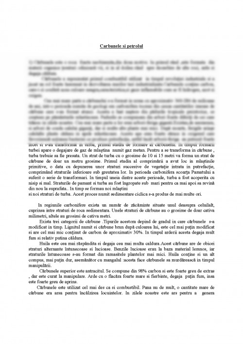 Referat: Cărbunele și petrolul (#328307)