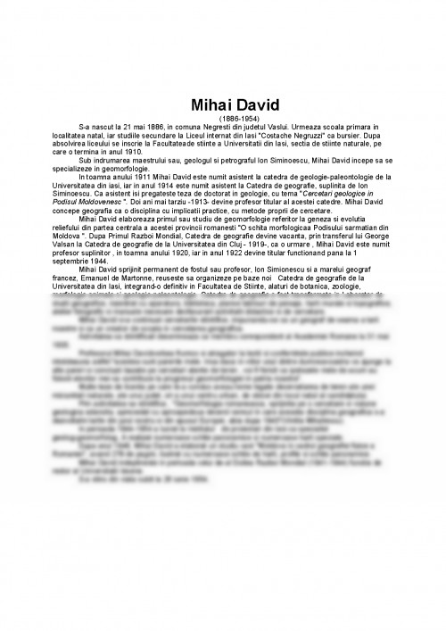 Referat: Exploratori români Mihai David (#328340)