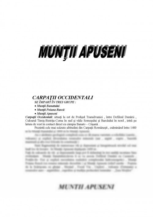 Referat: Munții Apuseni (#328383)