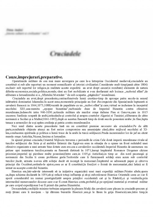 Referat: Cruciadele (#328671)
