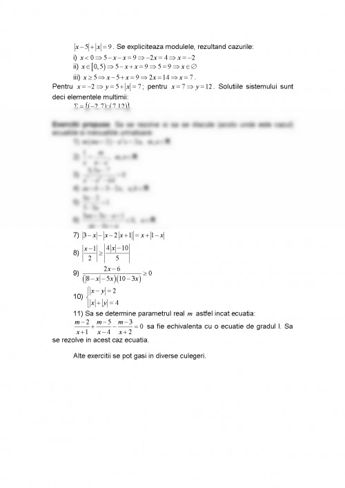 Referat: Ecuații de gradul I - modulul numerelor reale (#328878)