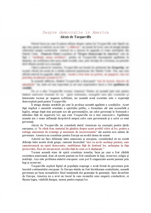 Referat: Alexis de Tocqueville (#329048)