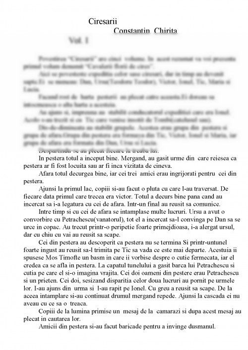 Referat: Cireșarii Vol I (#329091)