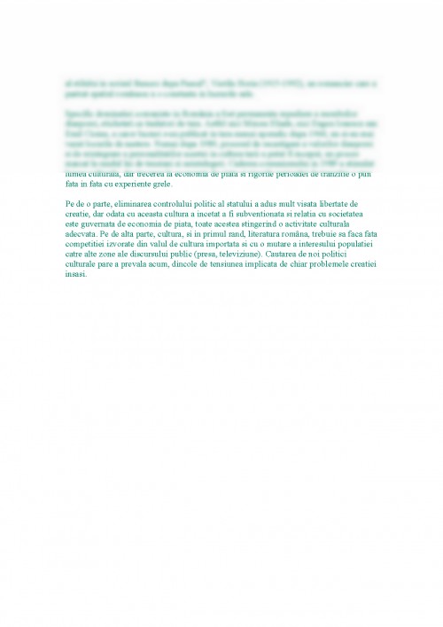 Referat: Cultura și Civilizatia Româna (#329113)