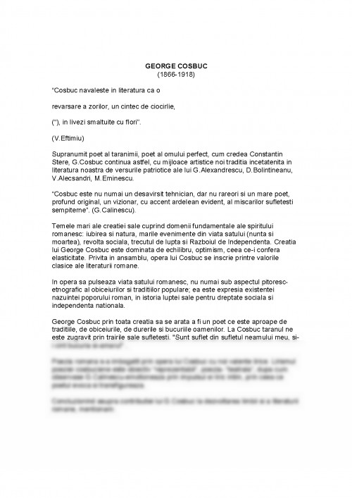 Referat: George Coșbuc 1881-1957 (#329169)
