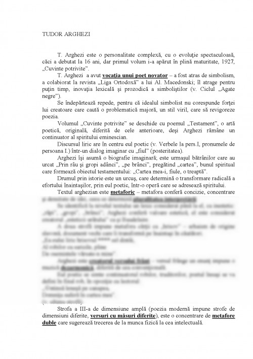 Referat: Tudor Arghezi (#329340)