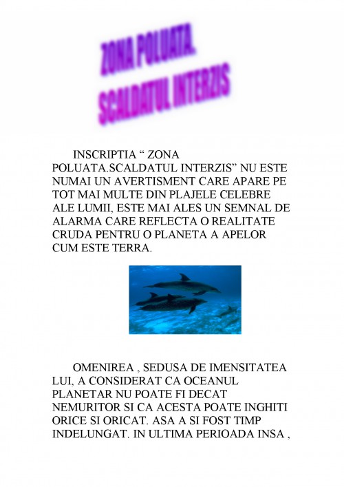 Referat: Biologie Poluarea (#329400)