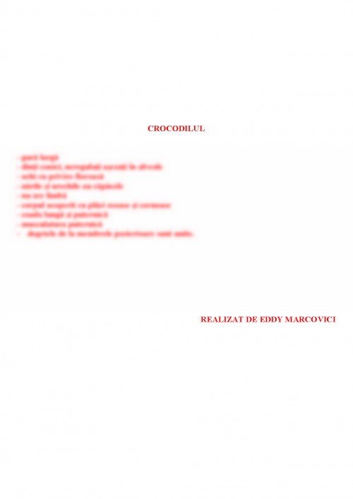 Referat: Mamifere Inferioare (#329477)