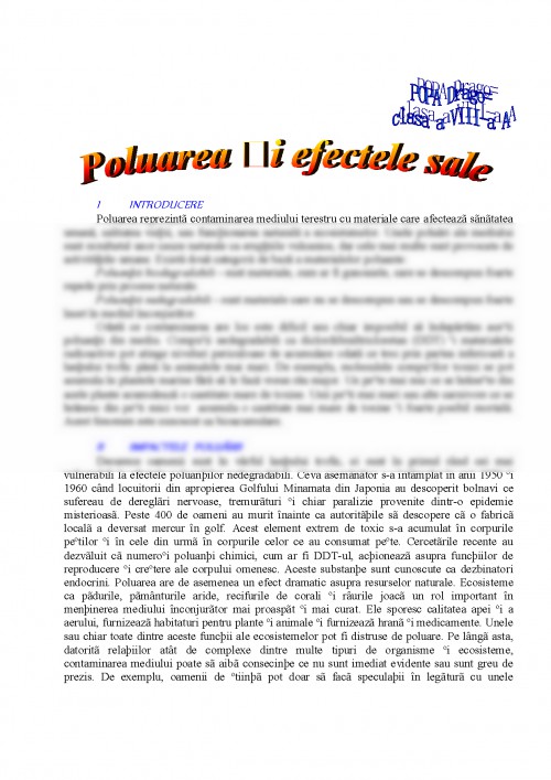 Referat: Poluarea (#329505)