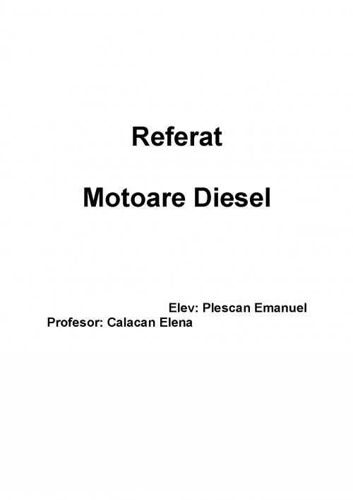 Referat: Motorul Diesel (#329778)