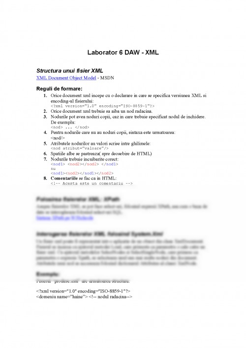 Referat: Modificarea fișierelor XML C Net (#329908)