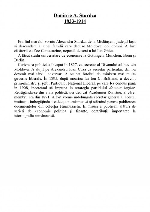 Referat: Dimitrie A Sturdza (#330018)