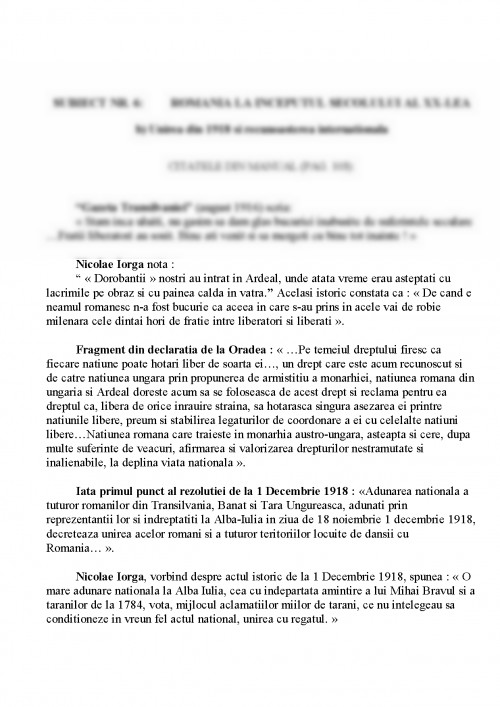 Referat: România la începutul secolului al XX lea (#330306)