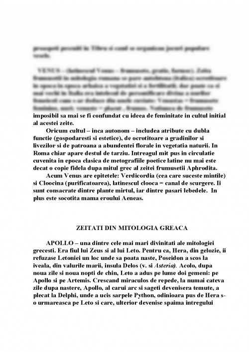 Referat: Zeități din mitologia romană (#330417)