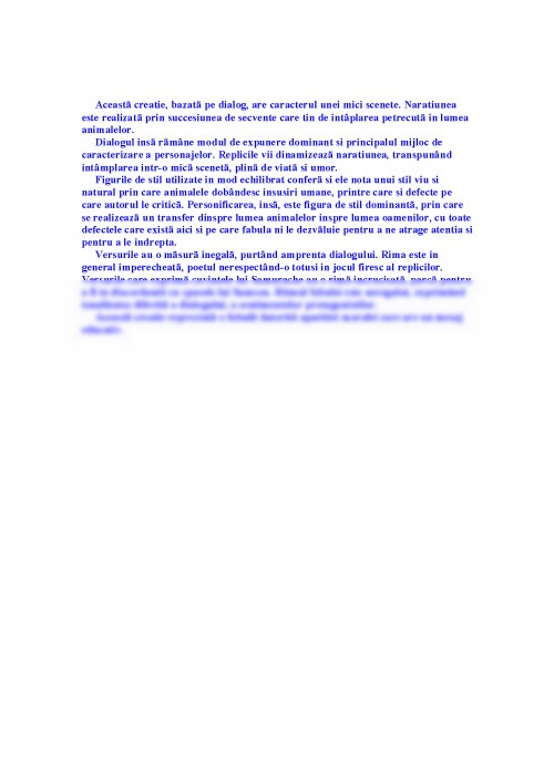 Referat: Fabula Câinele și cățelul (#330526)