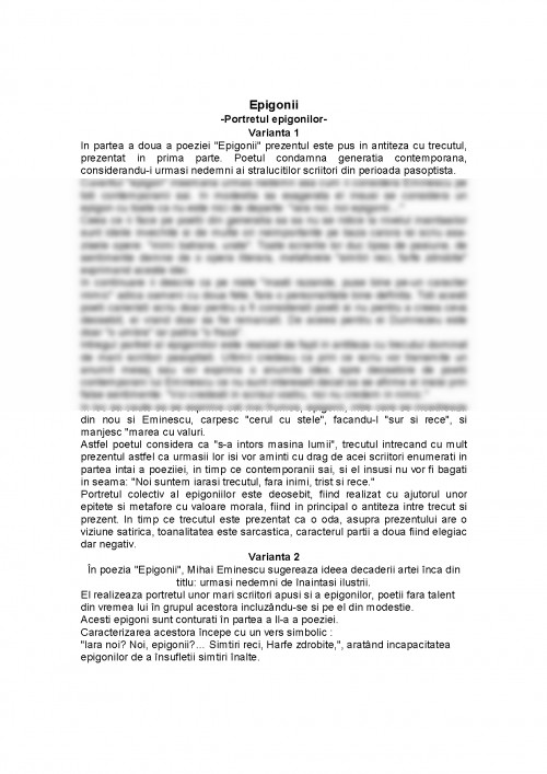 Referat: Epigonii Portretul Epigonilor (#330655)