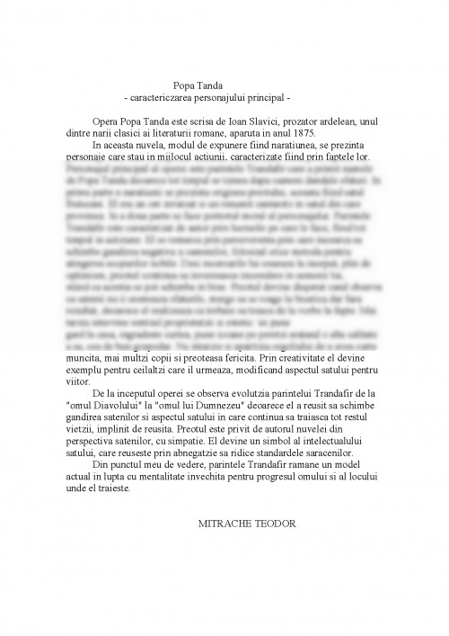 Referat: Popa Tanda (#330834)