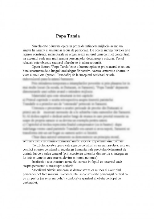 Referat: Popa Tanda (#330837)