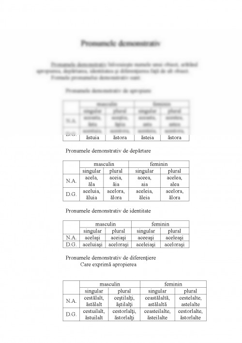 Referat: Pronumele Demonstrativ (#330866)
