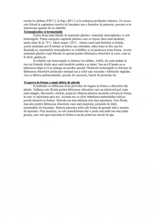 Referat: Materialele plastice (#331385)