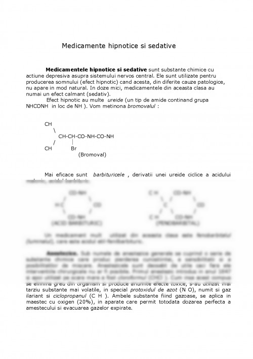 Referat: Medicamente hipnotice și sedative (#331386)