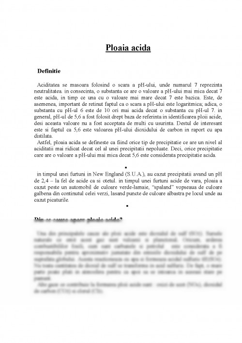 Referat: Ploaia acidă (#331404)