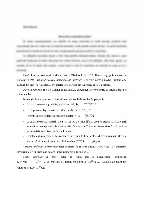 Referat: Structura nucleului atomic (#331638)