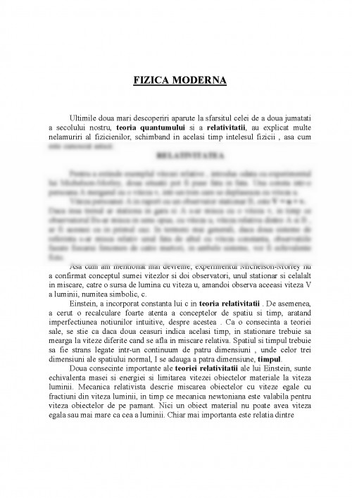 Referat: Fizică modernă (#332176)