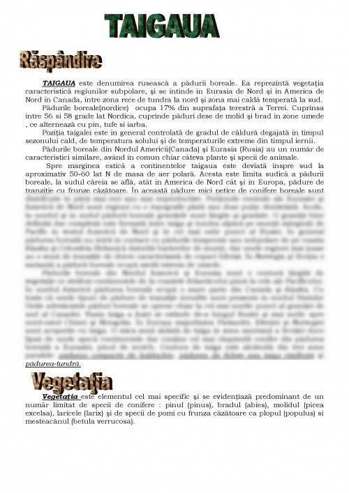 Referat: Taigaua (#332748)