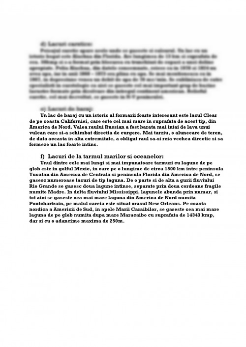 Referat: Tipuri de lacuri (#332756)