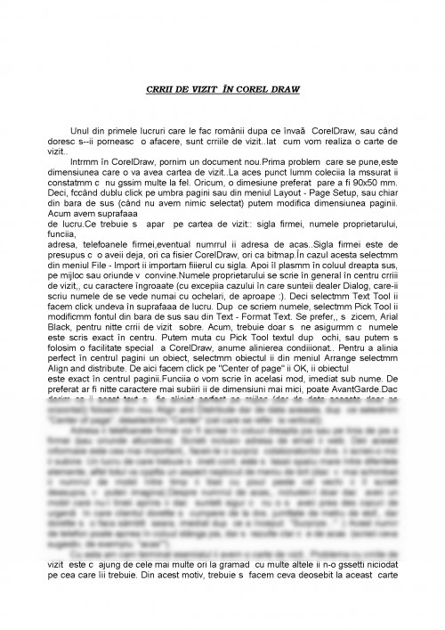 Referat: Cărți de vizită în Corel Draw (#332838)