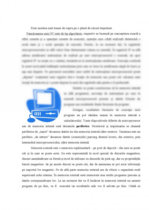 Referat: Structura și funcționarea unui calculator (#332942)