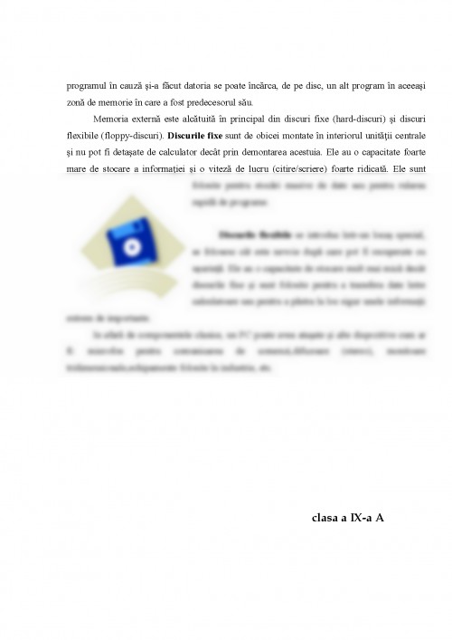 Referat: Structura și funcționarea unui calculator (#332942)