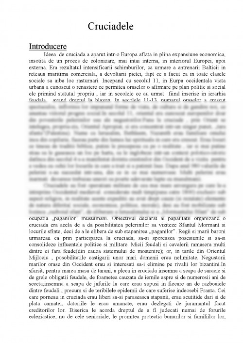 Referat: Cruciadele (#333108)