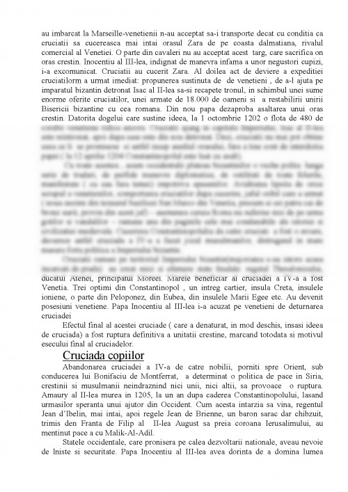Referat: Cruciadele (#333108)