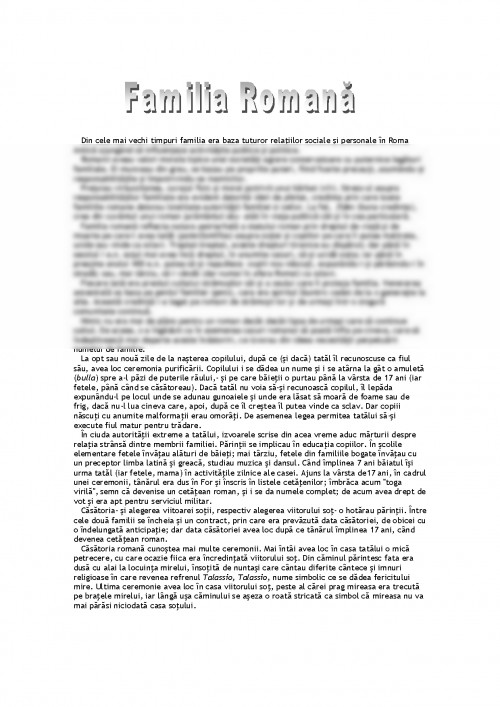 Referat: Familia Romană (#333173)