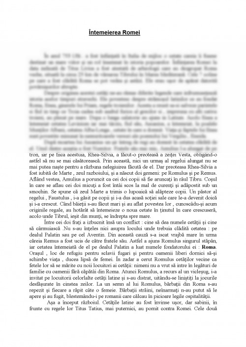 Referat: Întemeierea Romei (#333215)
