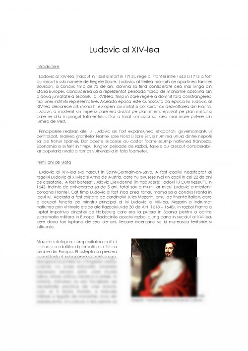Referat: Ludovic Al Xiv Lea (#333251)