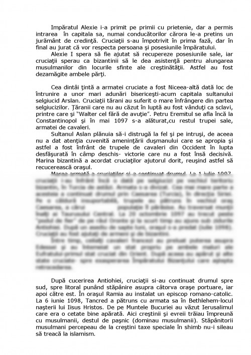 Referat: Prima cruciadă (#333319)