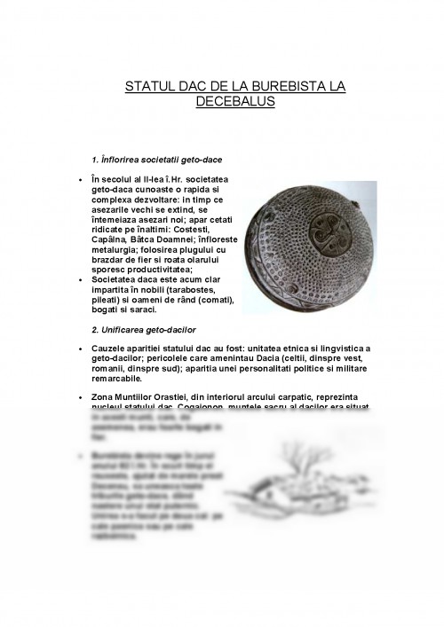 Referat: Statul Dac de la Burebista la Decebalus (#333406)