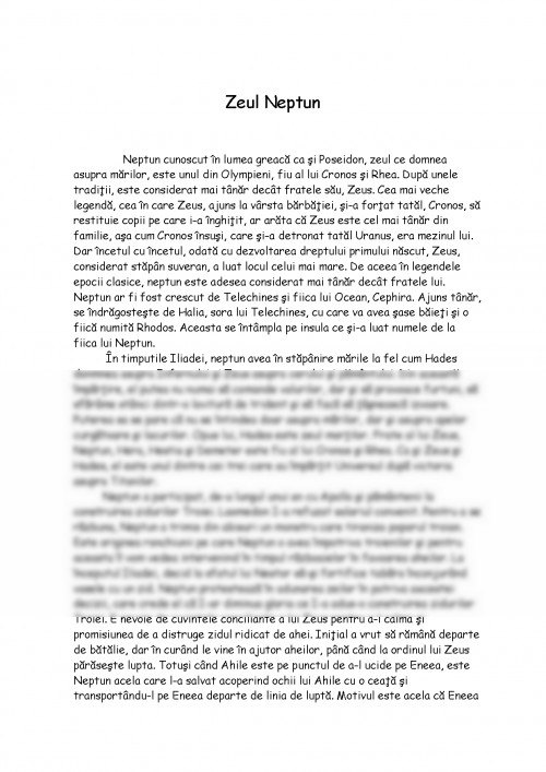 Referat: Zeul Neptun (#333466)