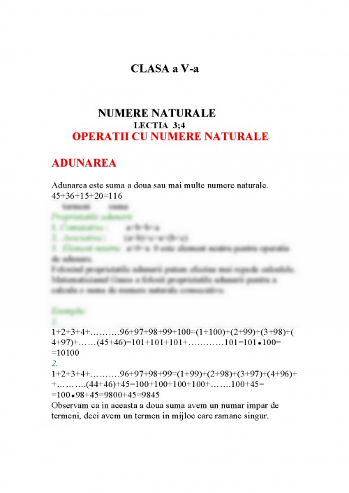 Referat: Numere naturale (#333557)