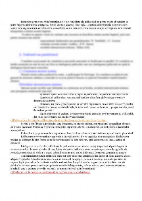Referat: Psihicul și caracteristicile acestuia (#333741)