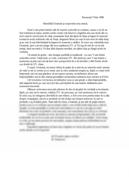 Referat: Corespondența dintre Mihai Eminescu și Veronica Micle (#334000)