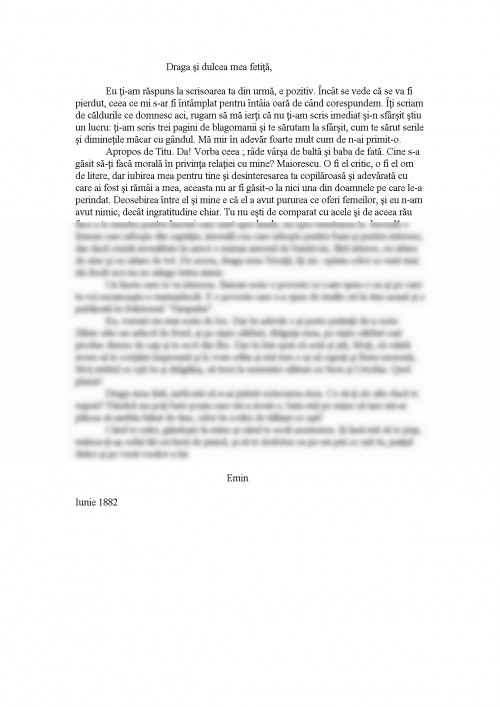 Referat: Corespondența dintre Mihai Eminescu și Veronica Micle (#334008)