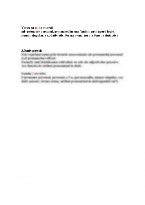 Referat: Formele speciale ale cazului dativ (#334167)