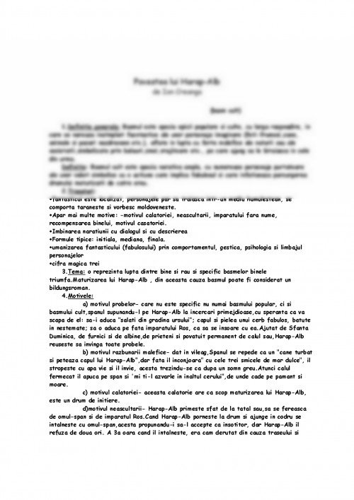 Referat: Harap Alb Basm Cult (#334209)